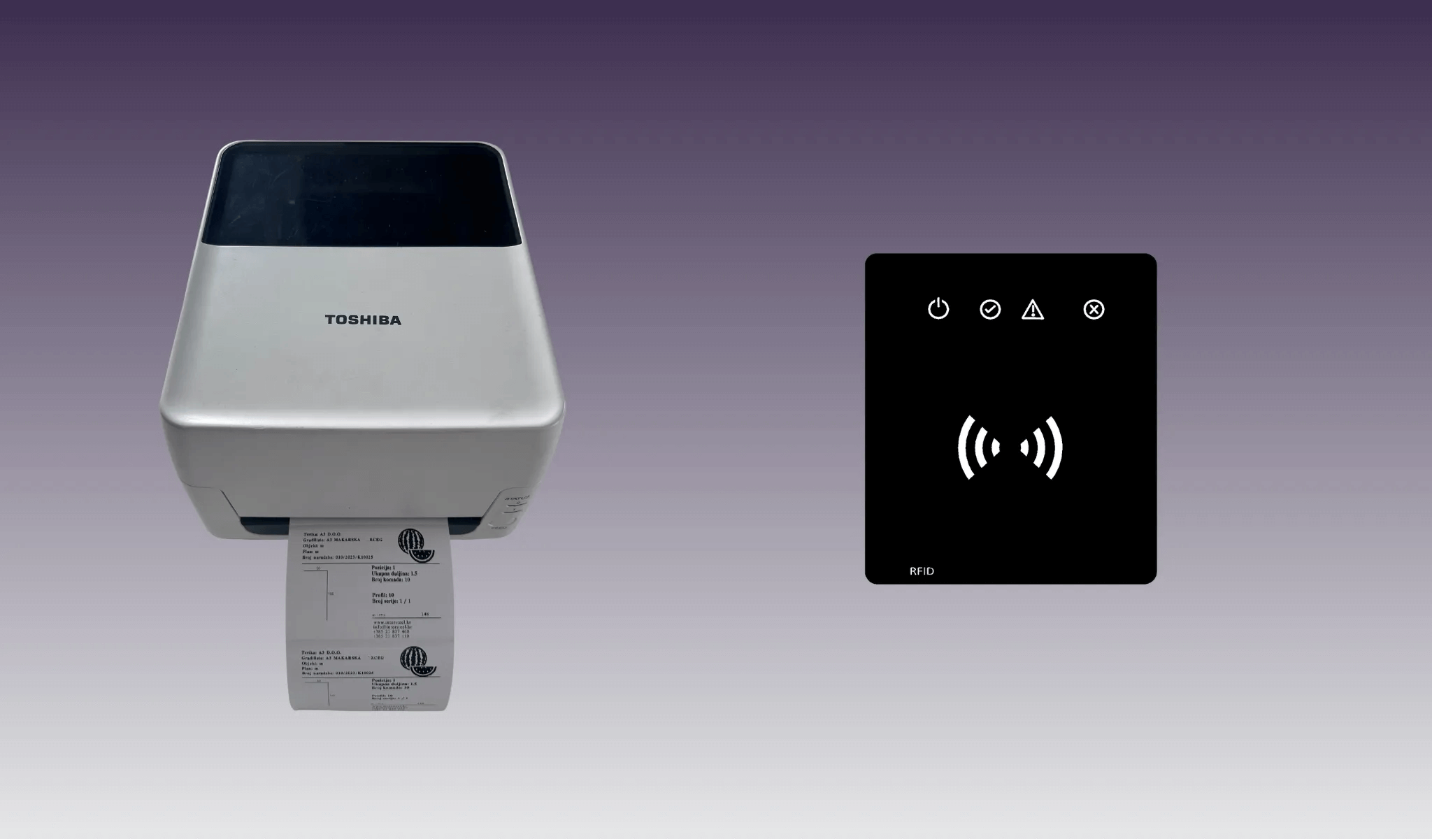 RFID card reader & label printer